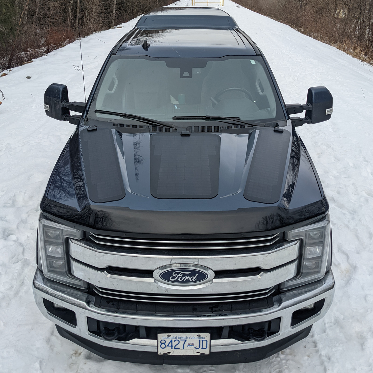 Ford Super Duty VSS System™ | 120 Watt Hood Solar Panel | Cascadia 4x4 ...